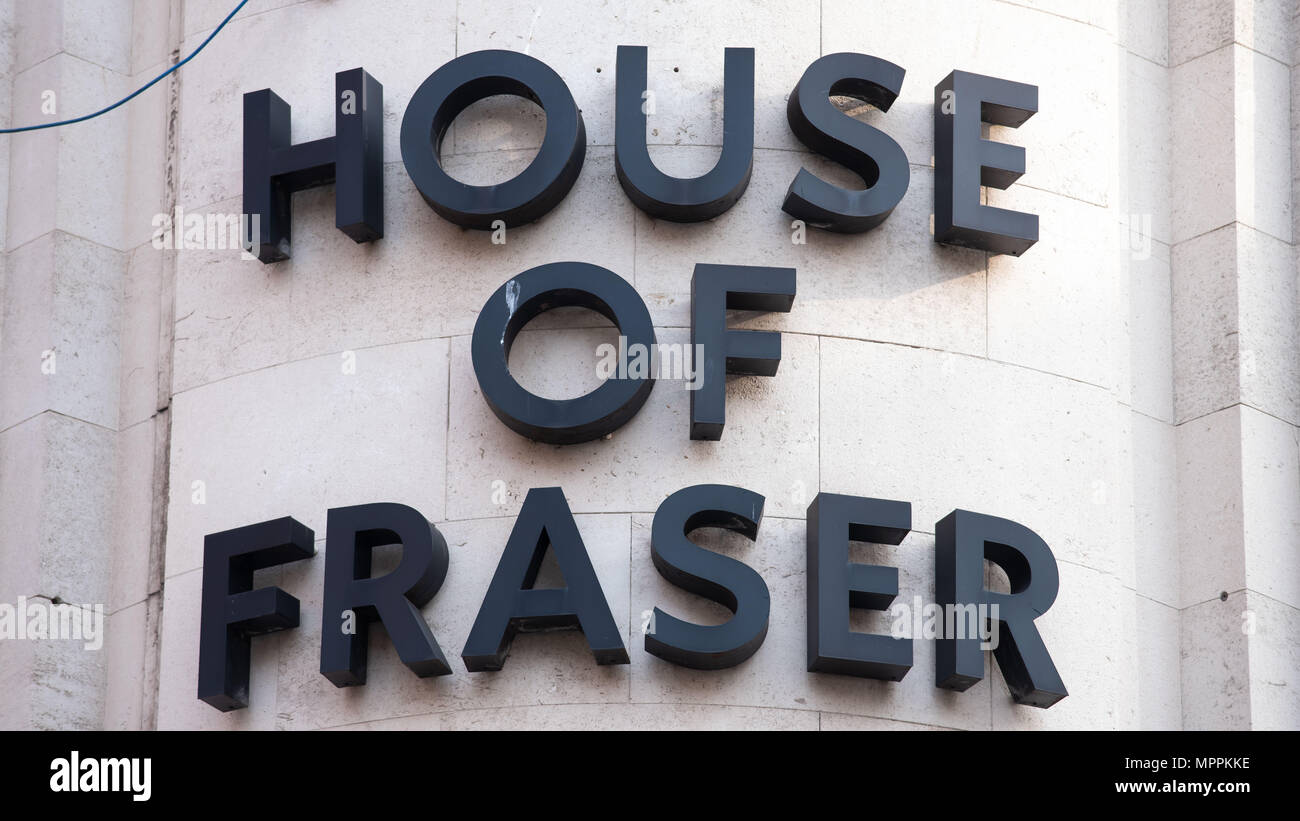 House of Fraser sign logo Stock Photo - Alamy