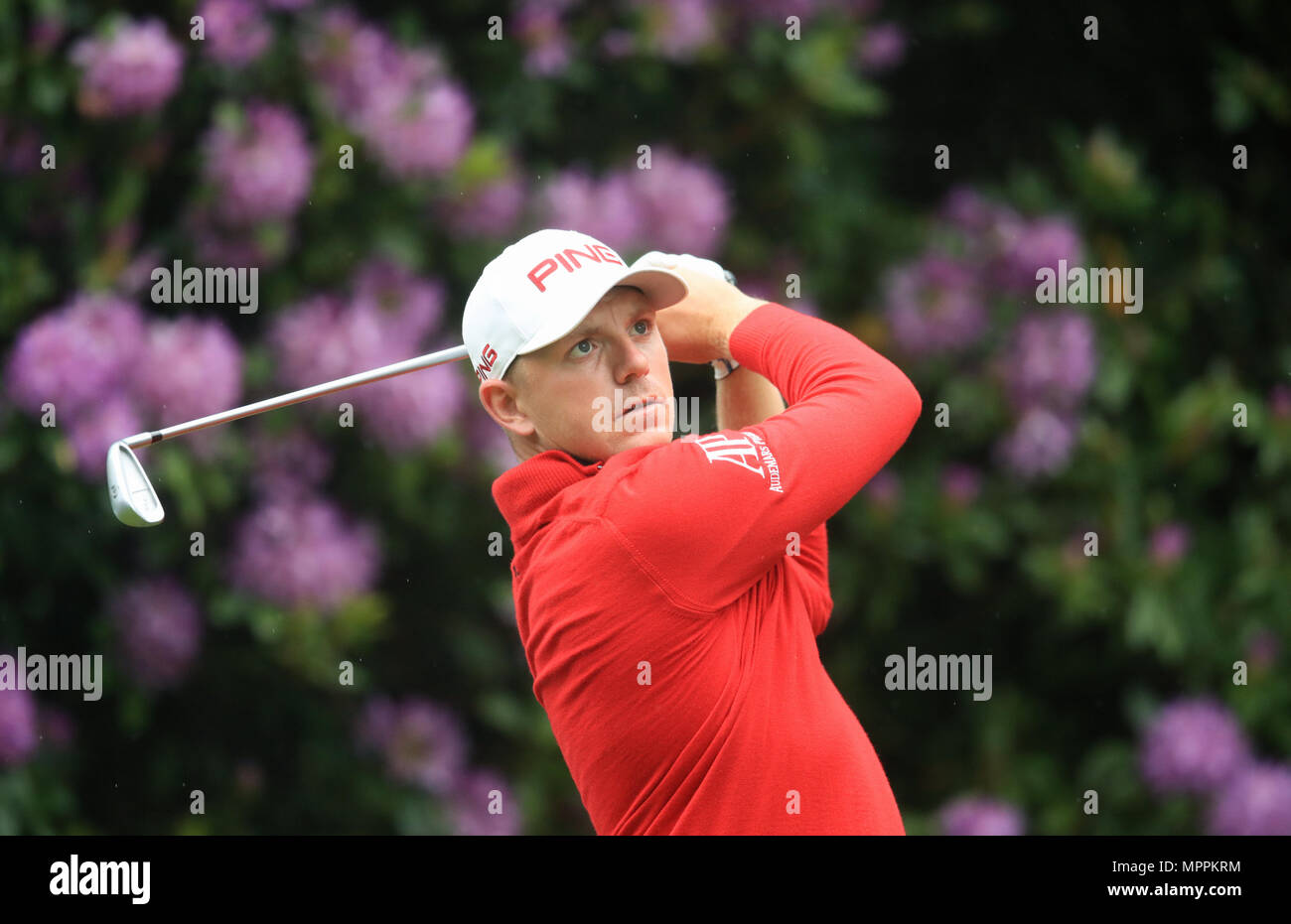 England's Matt Wallace tees off on the seventh during day one of the ...