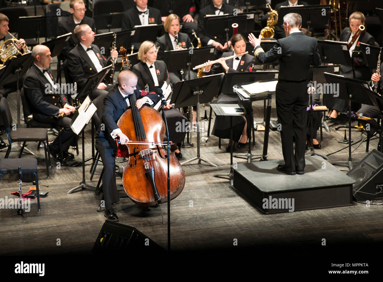 ATHENS, Ohio (April 6, 2017) Musician 1st Class Kyle Augustine performs ...