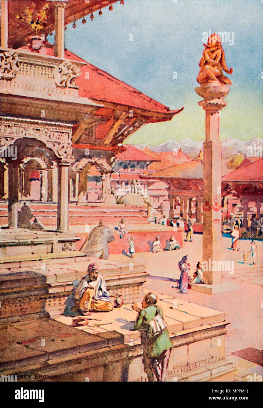 'A Corner of the Durbar Square, Patan, Nepal', 1913. Artist: Unknown ...