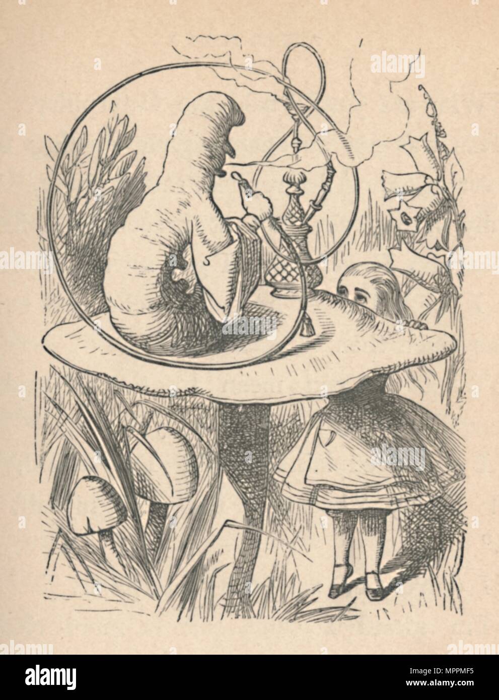 Alice In Wonderland Caterpillar Smoking Hookah Wallpaper