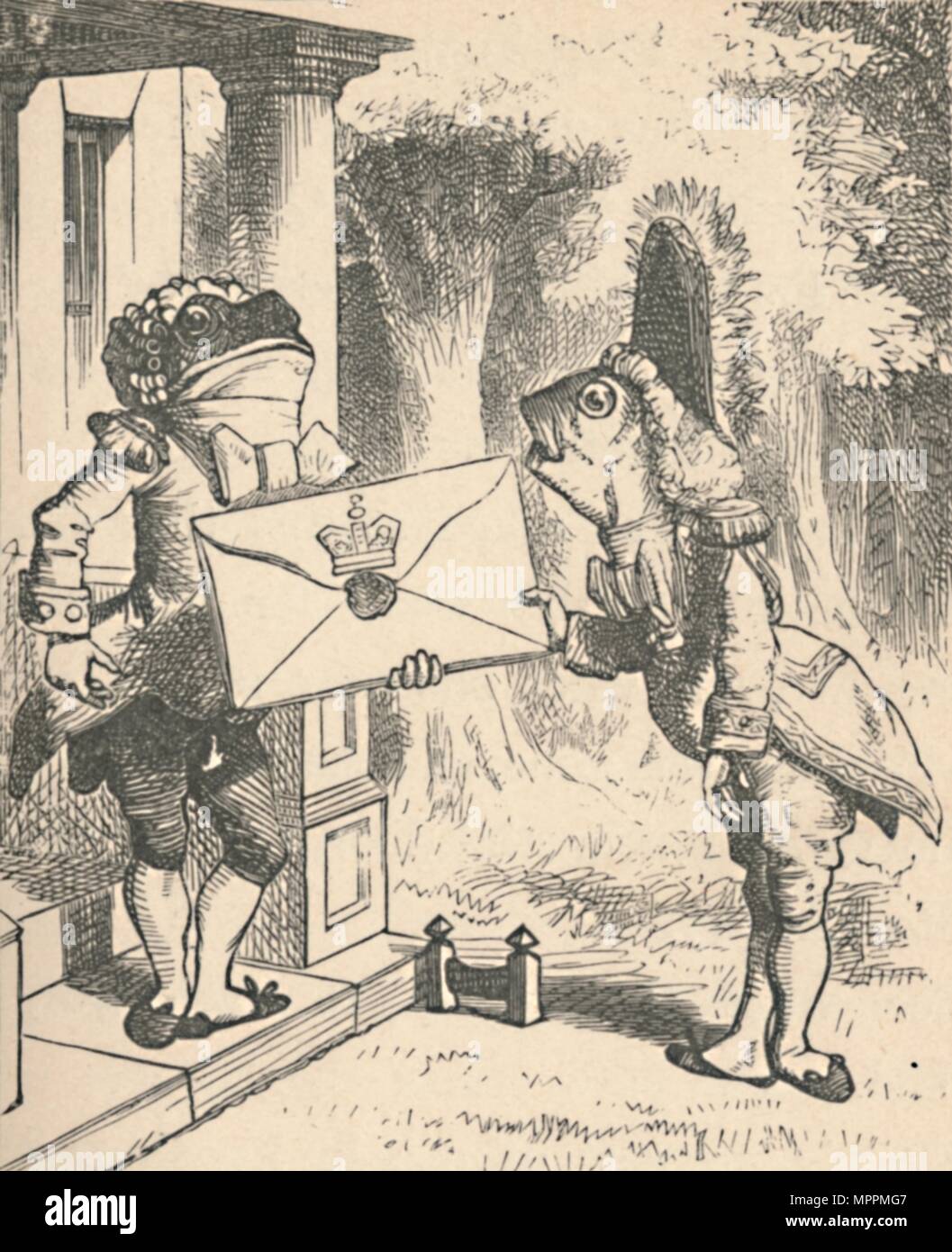 'The Frog Footman delivers the invitation', 1889. Artist: John Tenniel ...