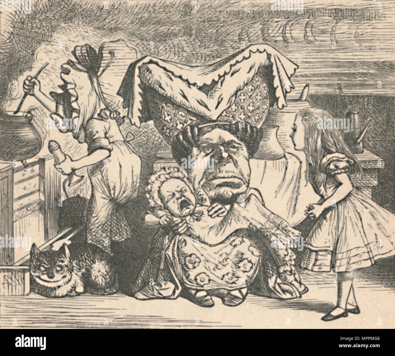 'Alice, the Duchess, and the Baby', 1889. Artist: John Tenniel Stock ...