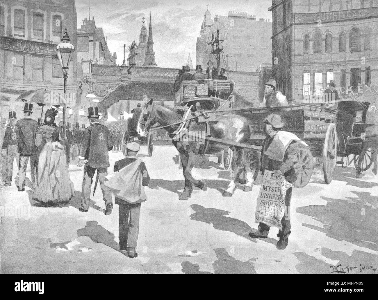 'Ludgate Circus', 1891. Artist: William Luker Stock Photo - Alamy