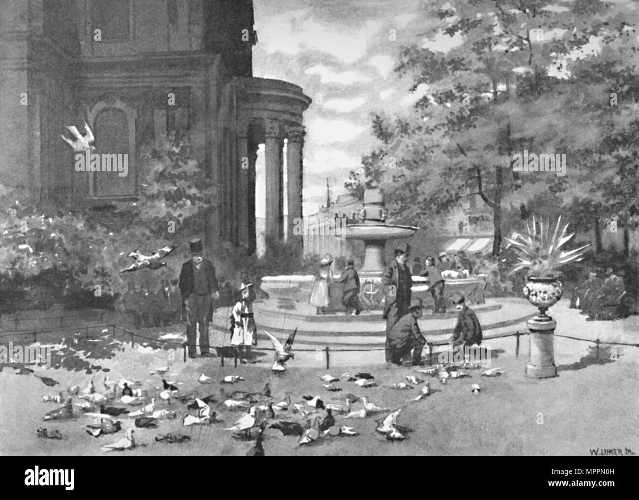 'St. Paul's Churchyard', 1891. Artist: William Luker Stock Photo - Alamy