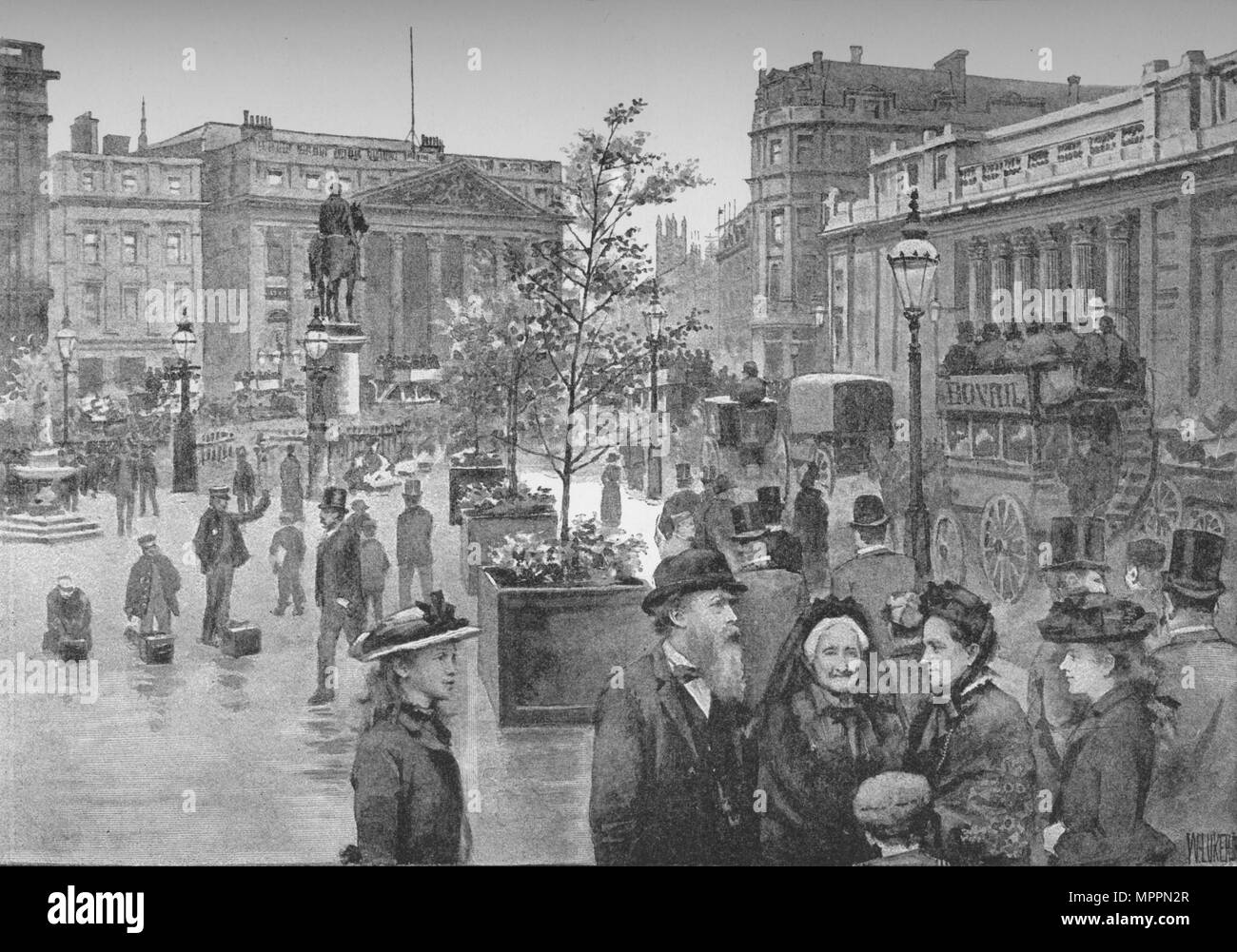 'The Mansion House and the Bank of England', 1891. Artist: William ...