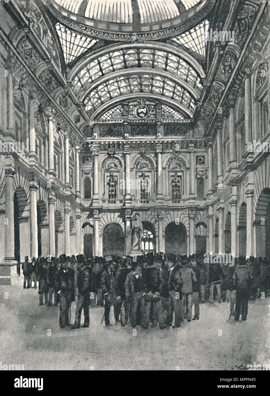 'On Change - Royal Exchange', 1891. Artist: William Luker Stock Photo ...