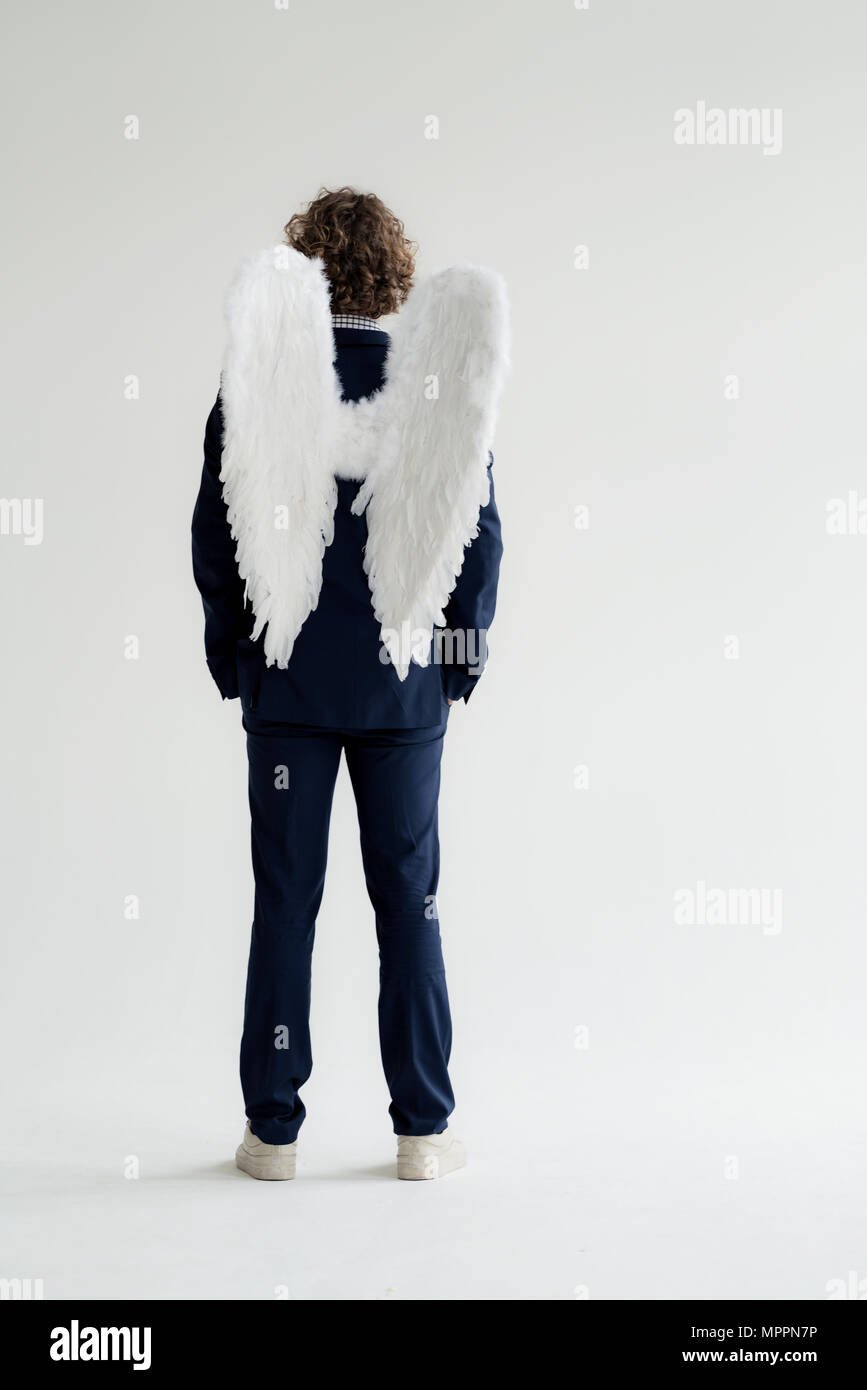 Back view of angel wings hi-res stock photography and images - Alamy