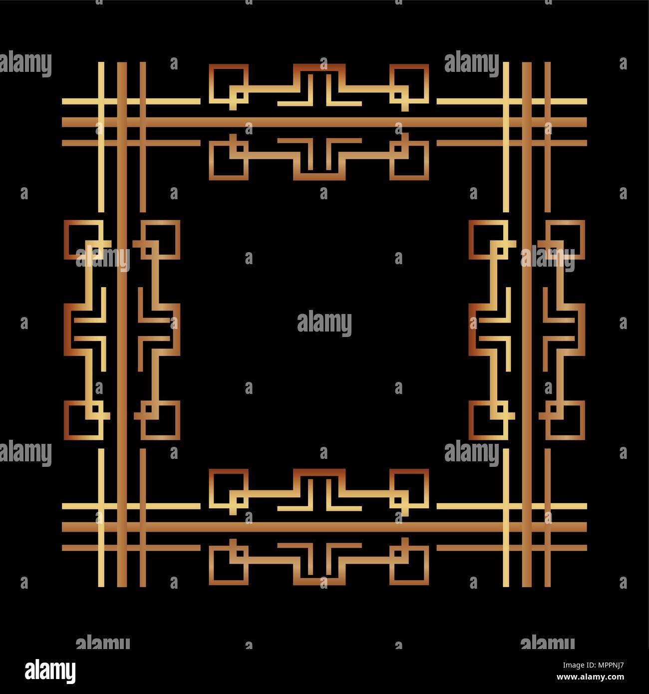 vintage geometric shape art deco retro frame Stock Vector Image & Art ...
