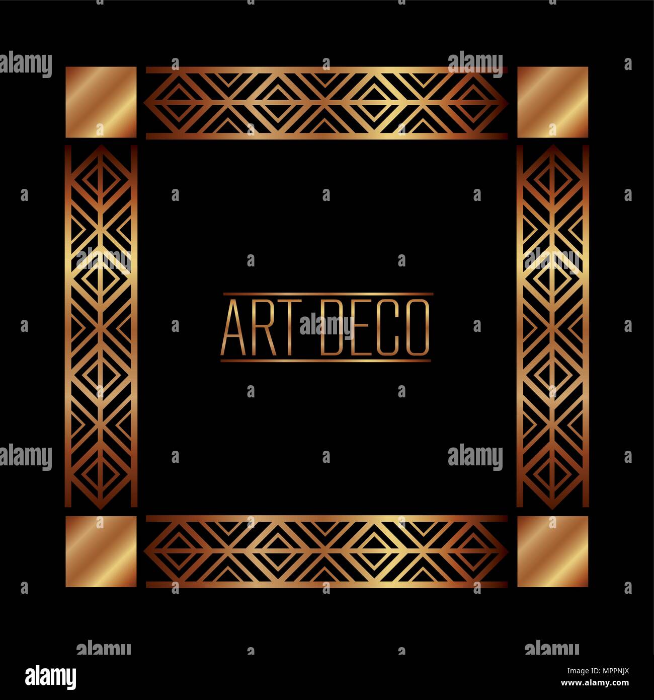 art deco frame elegant decorative square style Stock Vector Image & Art ...