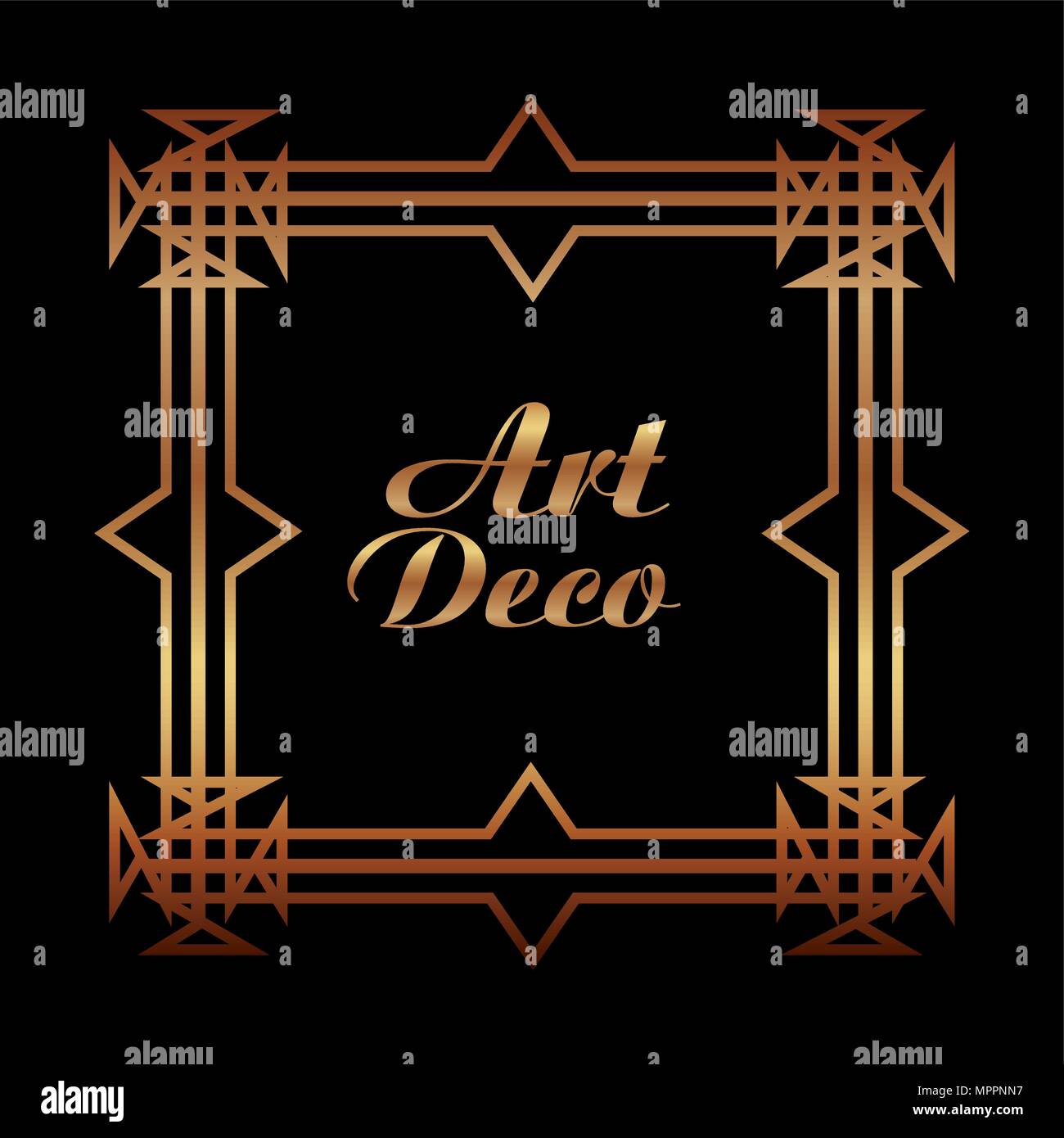 vintage geometric shape art deco retro frame Stock Vector Image & Art ...