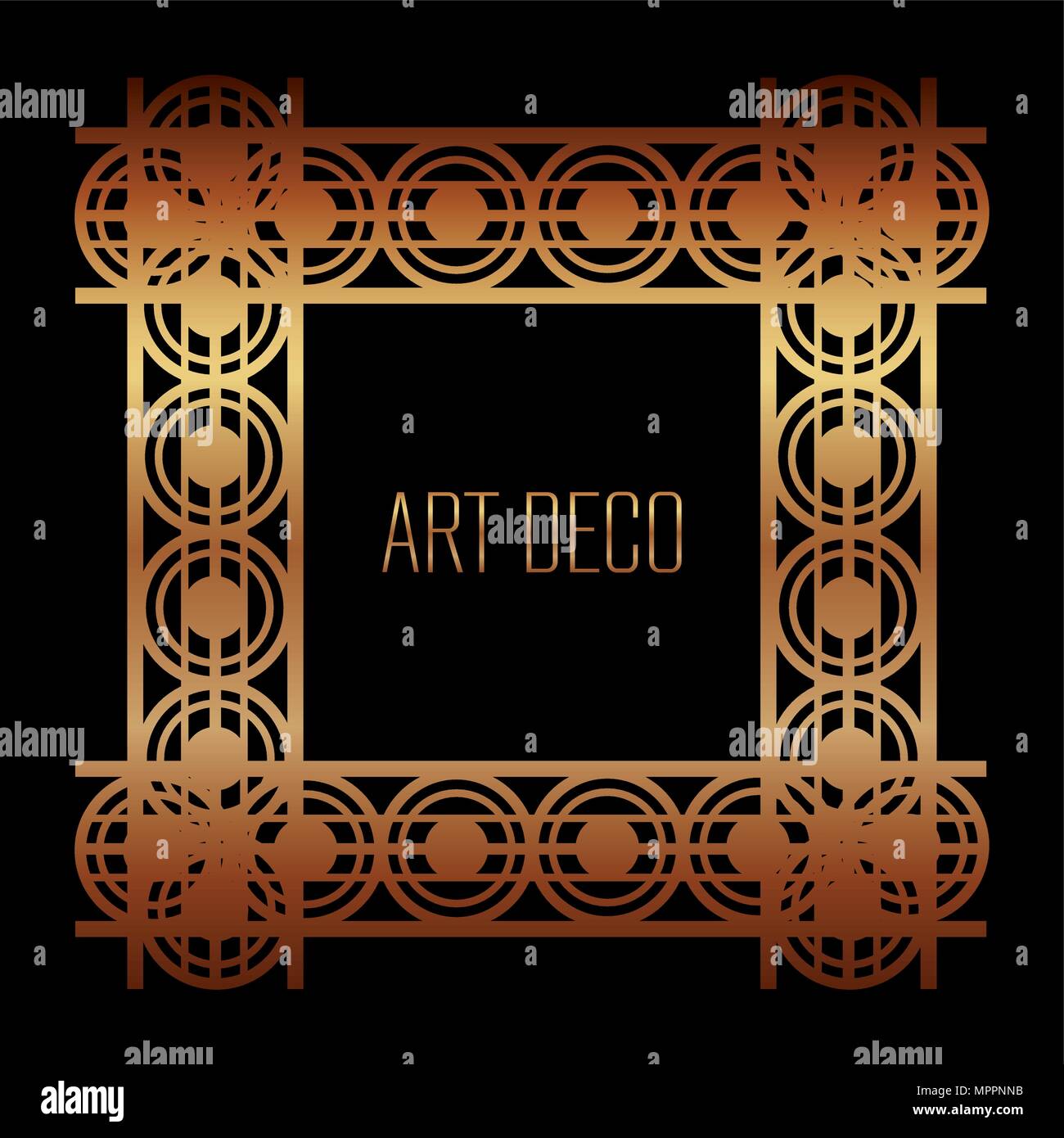 vintage geometric shape art deco retro frame Stock Vector Image & Art ...