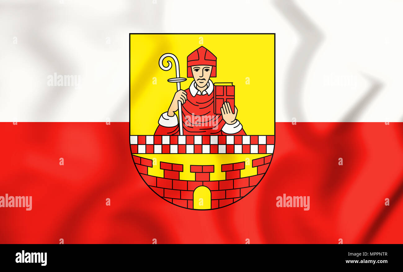 3D Flag of Ludenscheid (North Rhine-Westphalia), Germany. 3D ...