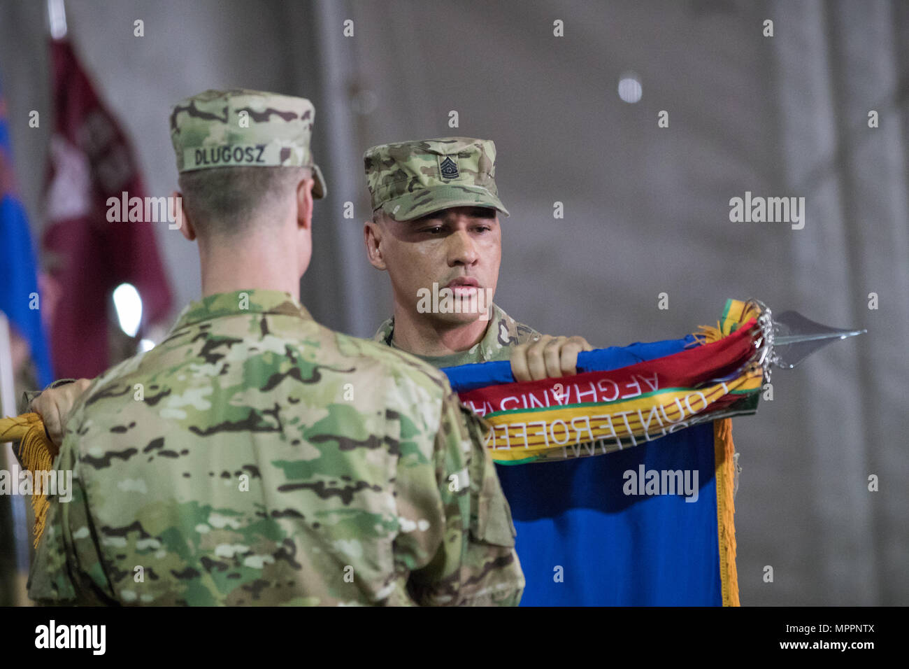 U.S. Army Lt. Col. Jacob Dlugosz, Task Force Fighting Eagles commander ...