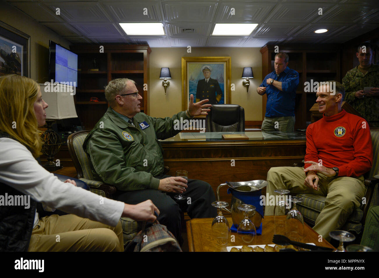 PACIFIC OCEAN (April 4, 2017) Deputy Secretary of Defense Robert Work ...
