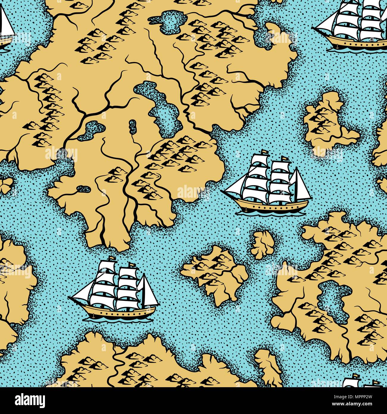 Treasure island view Stock Vector Images - Alamy