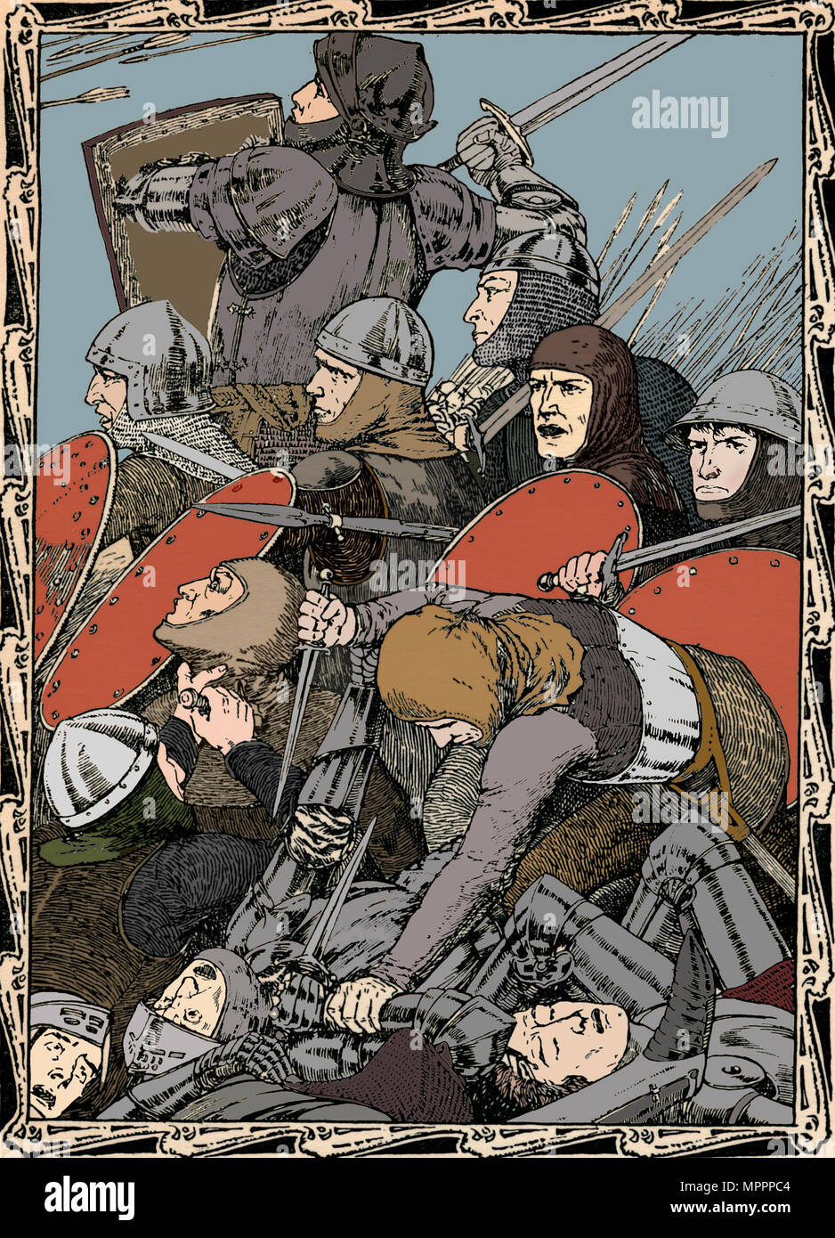 At The Battle of Agincourt, 1902. Artist: Patten Wilson Stock Photo - Alamy