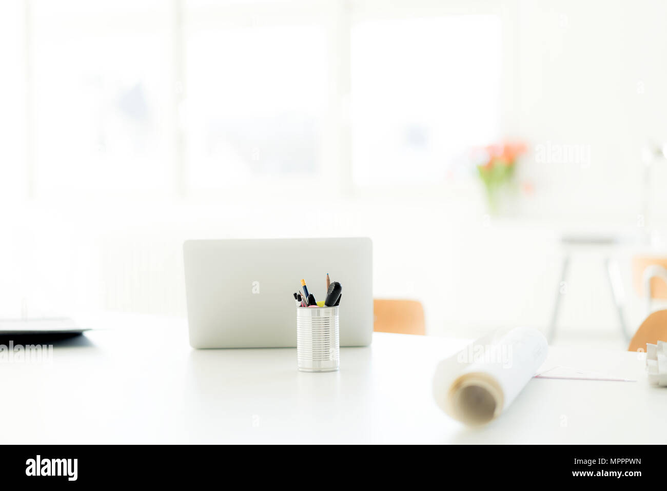 Office utensils on a desk Stock Photo - Alamy