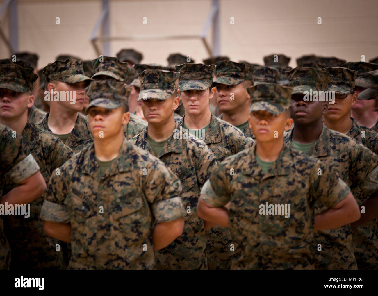 U.S. Marine Corps Pfc. Natalie Price, center, assigned to Charlie ...