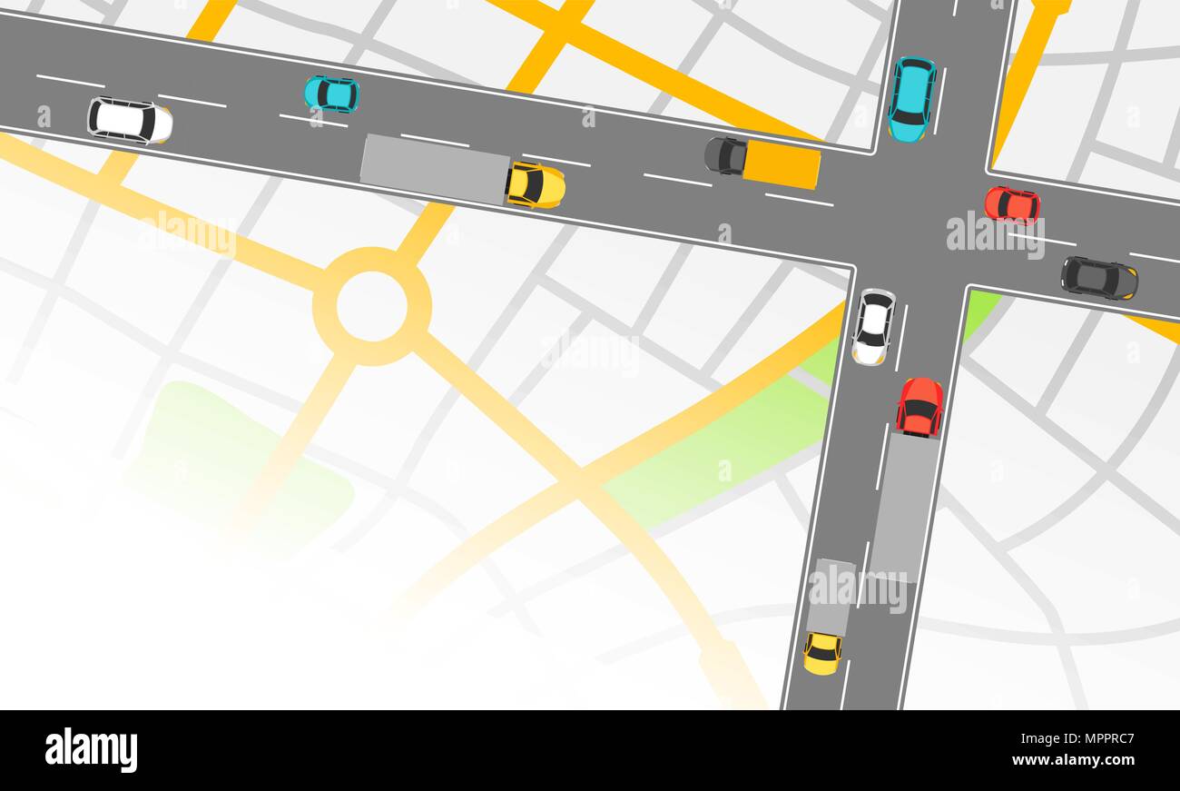 Cross road view Stock Vector Images - Alamy