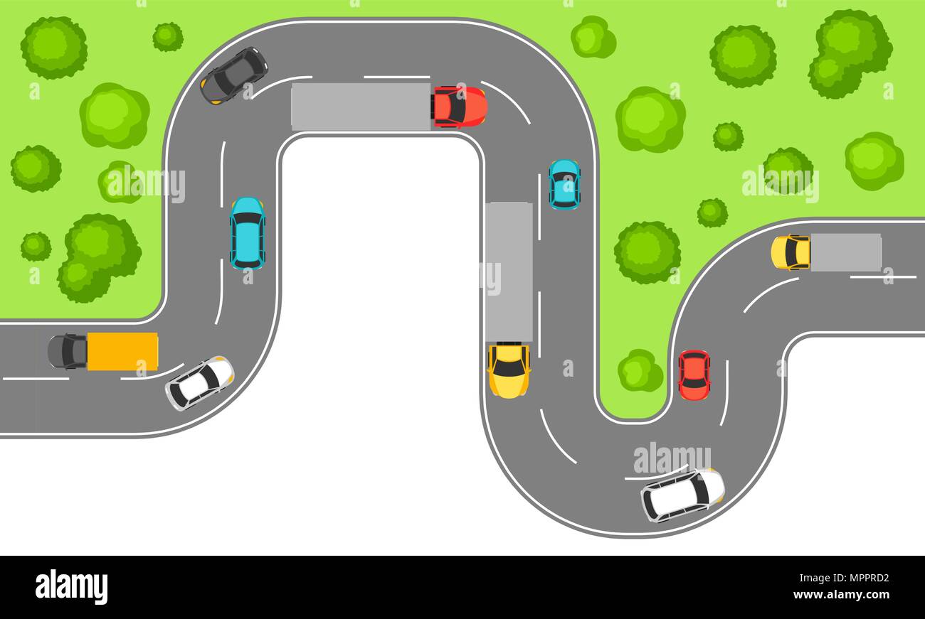 Top view highway path Stock Vector Images - Alamy