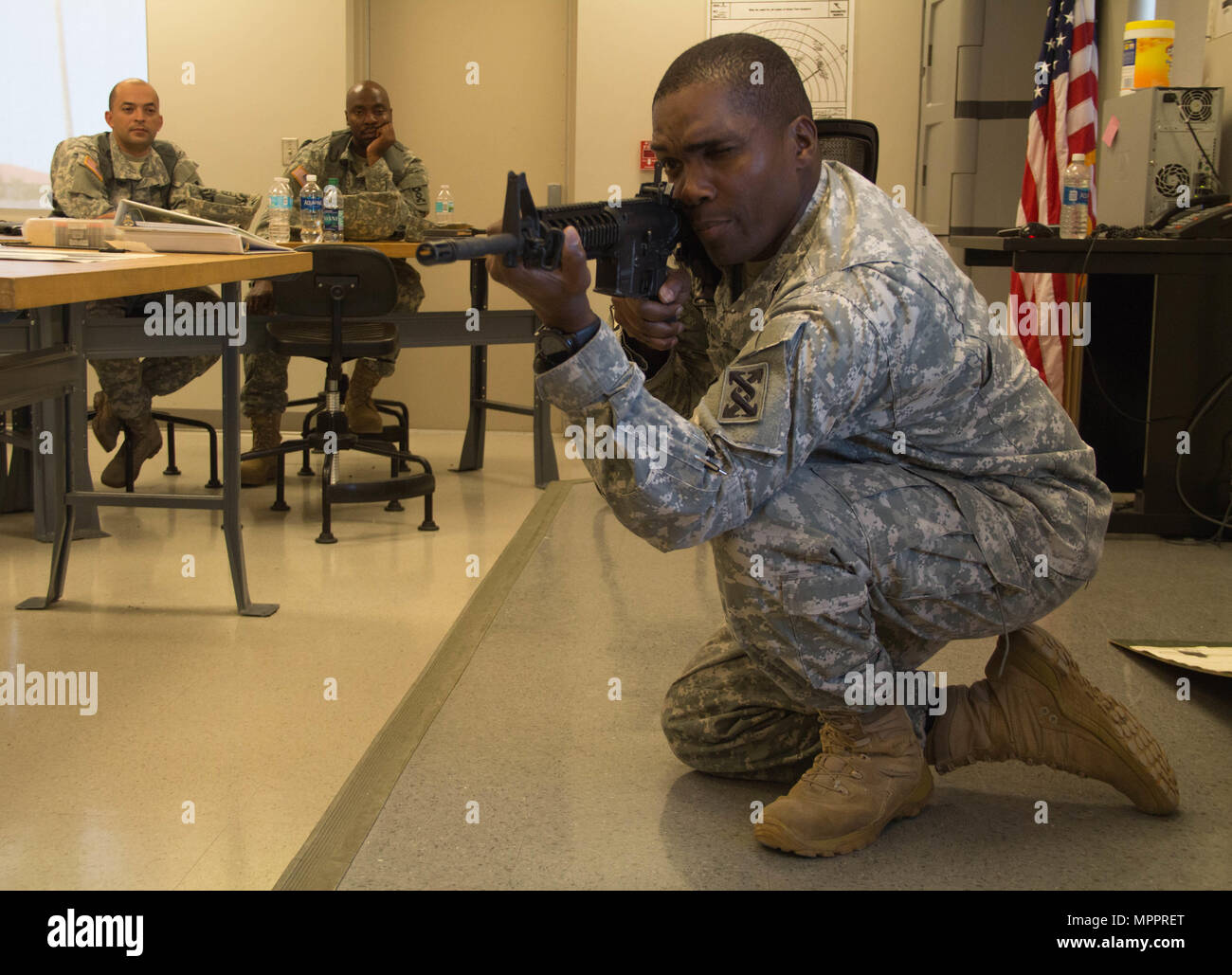 Army Maj. Frederick Moss, provost marshal, 143d Sustainment Command ...