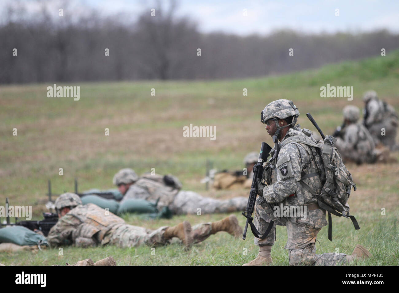 A squad leader with the 101st Human Resources Company, 101st Special ...