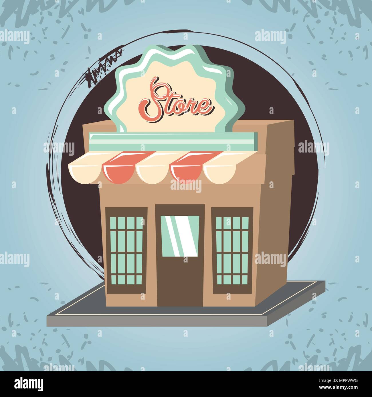 retro store building front vector illustration design Stock Vector ...