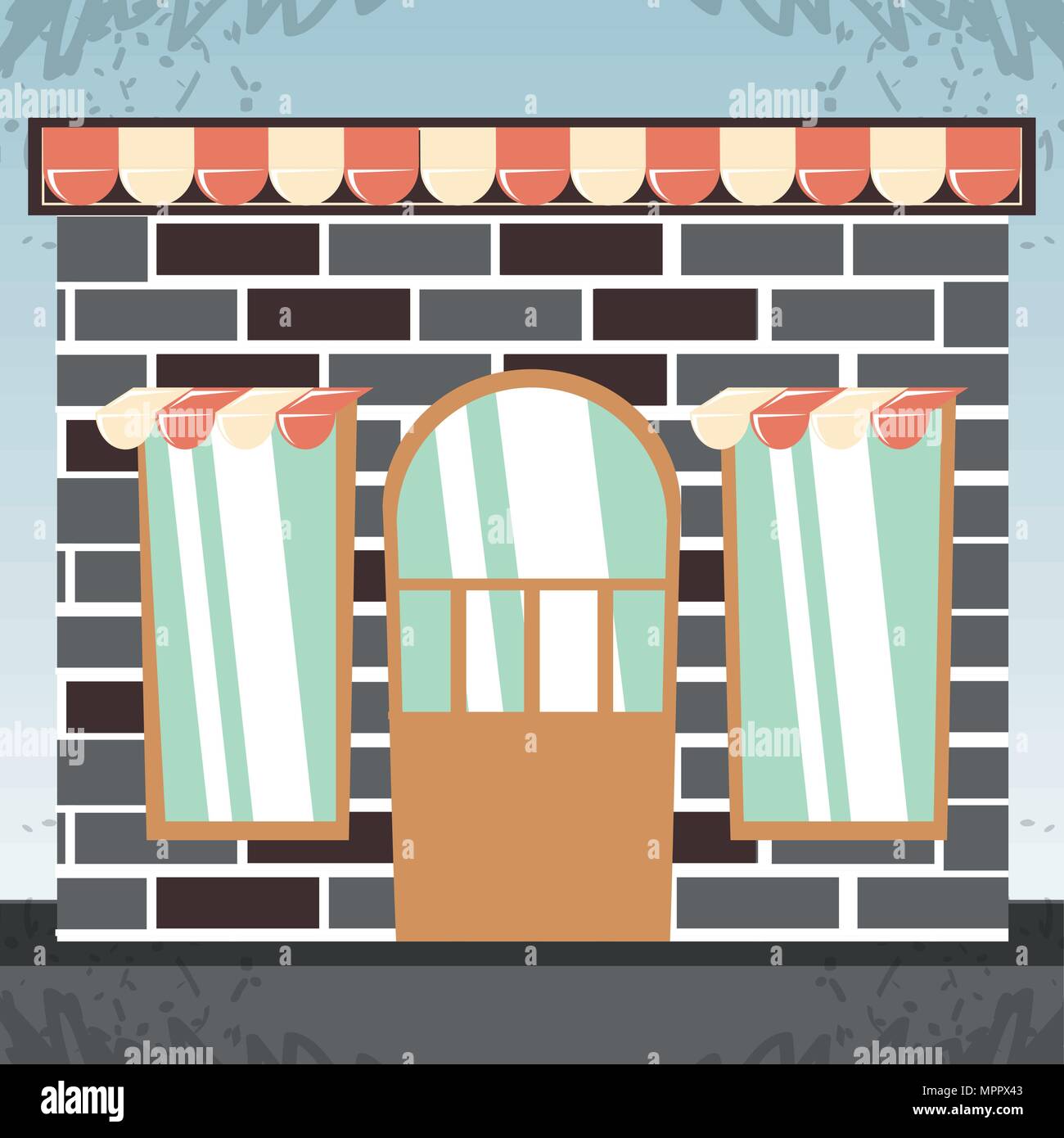 retro store building front vector illustration design Stock Vector ...