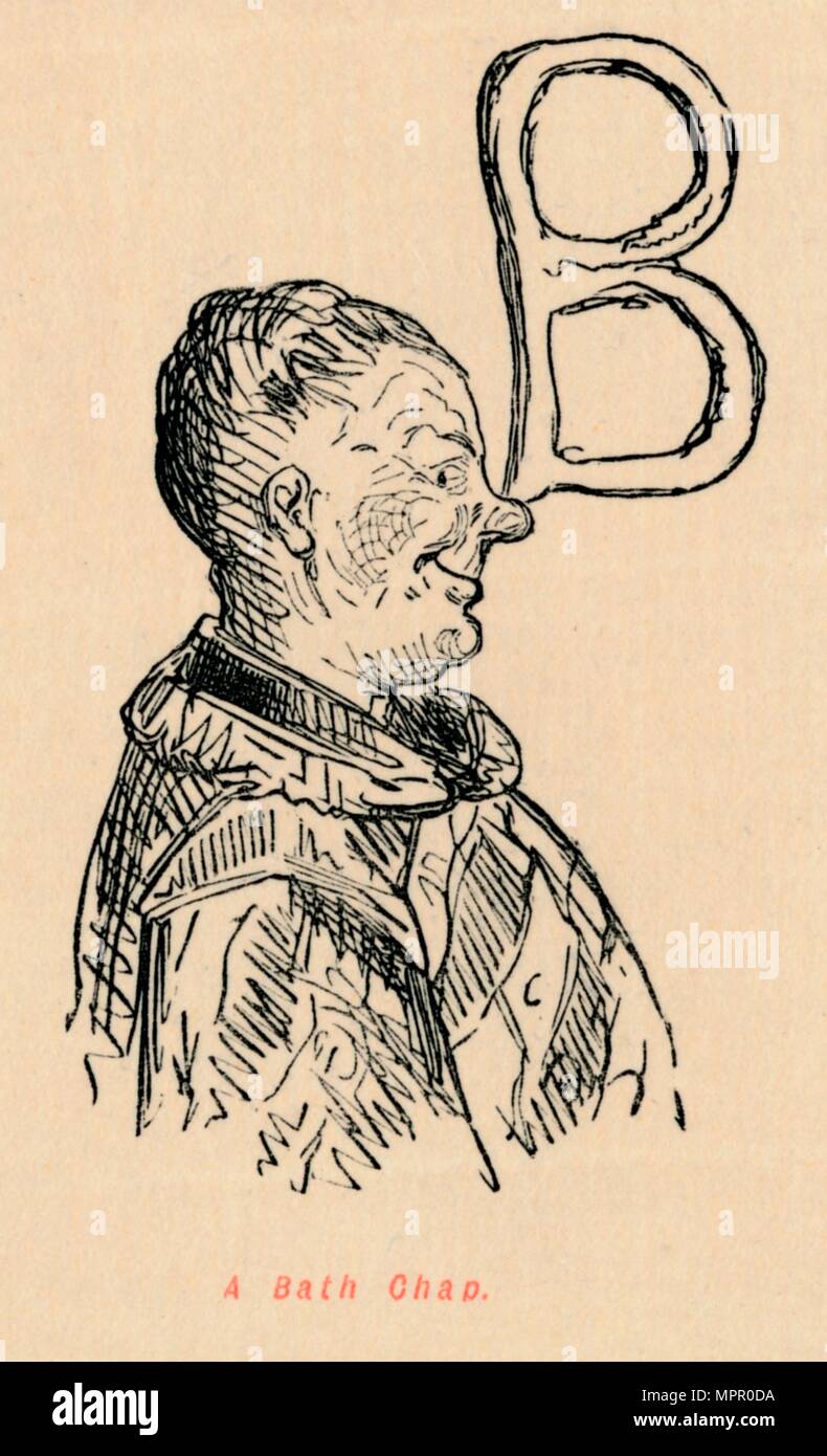 'A Bath Chap', c1860, (c1860). Artist: John Leech Stock Photo - Alamy