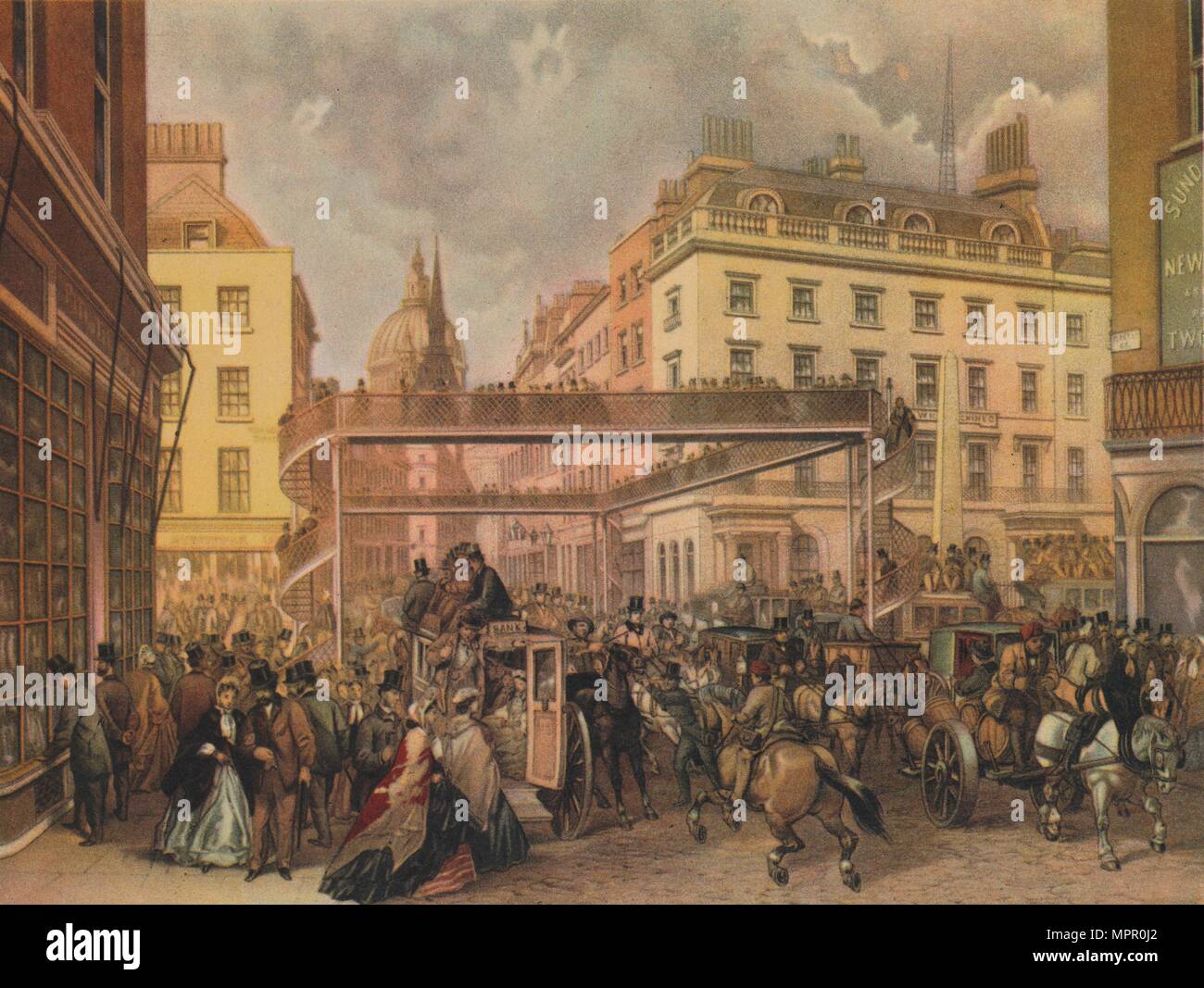 Design for a new footbridge at the crossing Ludgate Hill and Fleet ...