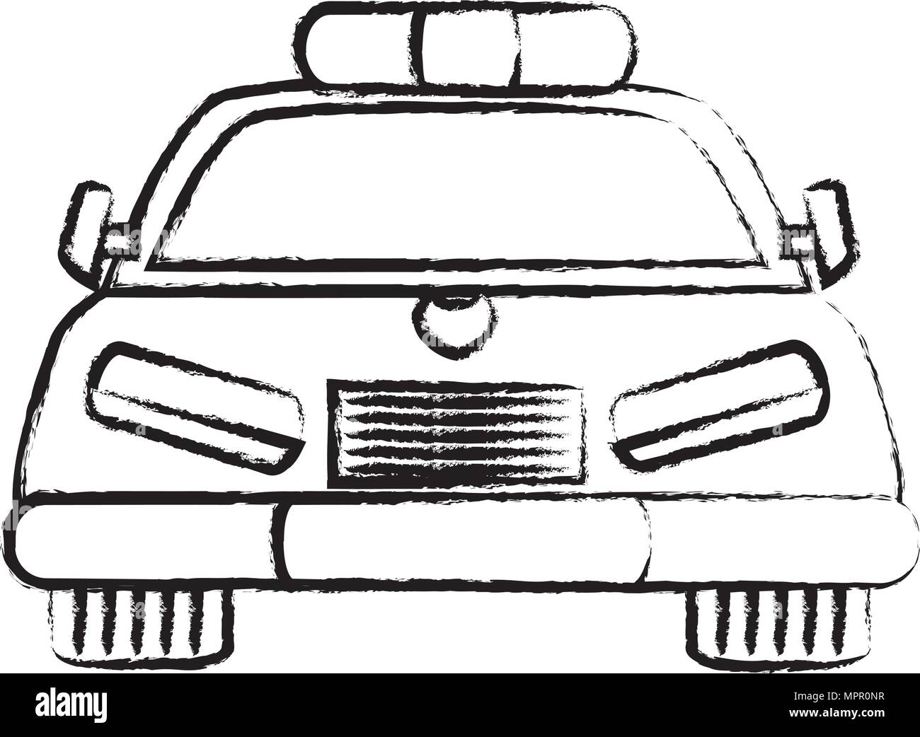 police car icon over white background, vector illustration Stock Vector ...