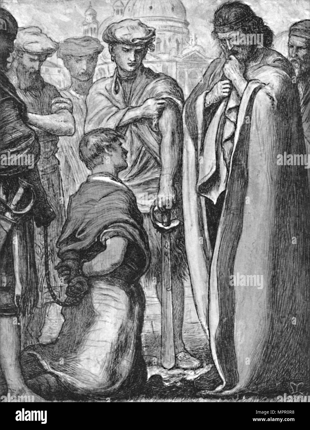 The parable of the unforgiving servant Black and White Stock Photos ...