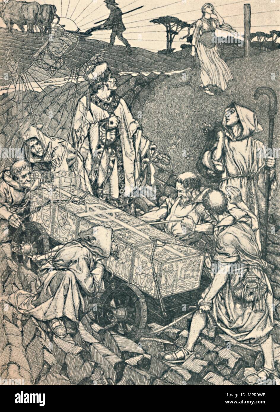 'The Legend of St. Cuthbert, Pen Drawing', 1891-1920, (1923). Artist ...