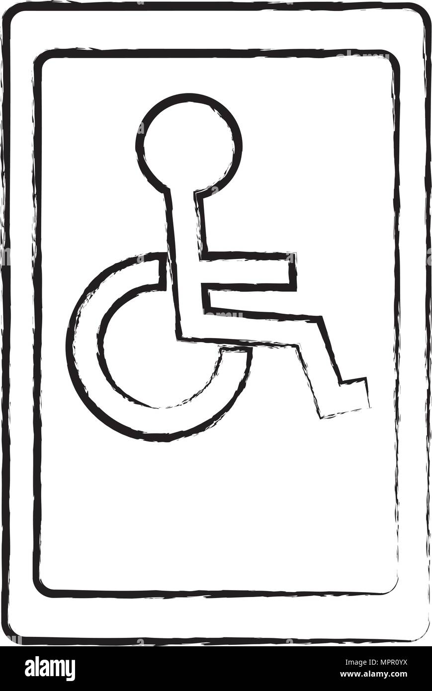 Disable Parking Zone Sign over white background, vector illustration ...