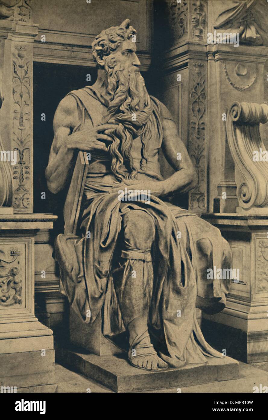 'Roma - Church of St. Peter in Vinculis - Moses, by MIchelangelo', 1910 ...