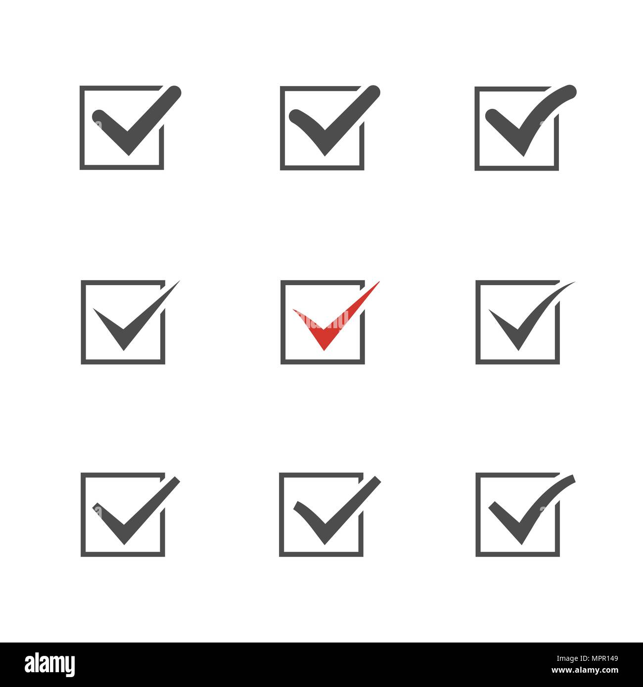 Check list symbol over white hi-res stock photography and images - Alamy