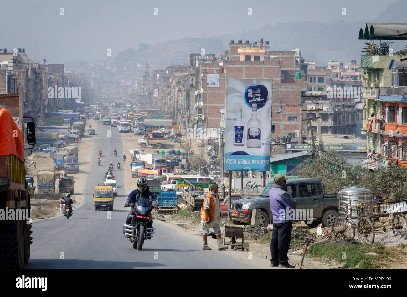 Main road through Banepa, Kathmandu Valley, Nepal Stock Photo - Alamy