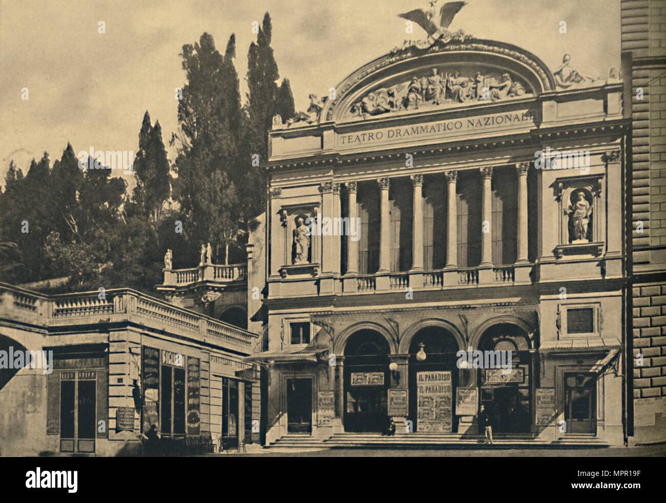 'Roma - Via Nazionale. National Dramatic Theatre and Colonna Villa ...