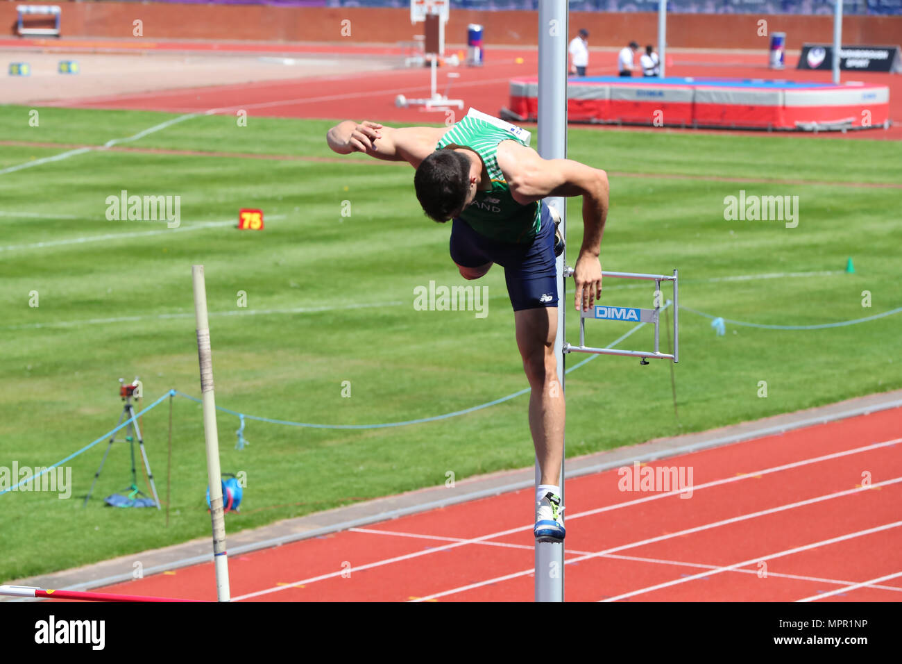 Loughborough, England, 20th, May, 2018. Michael Bowler competing in the ...