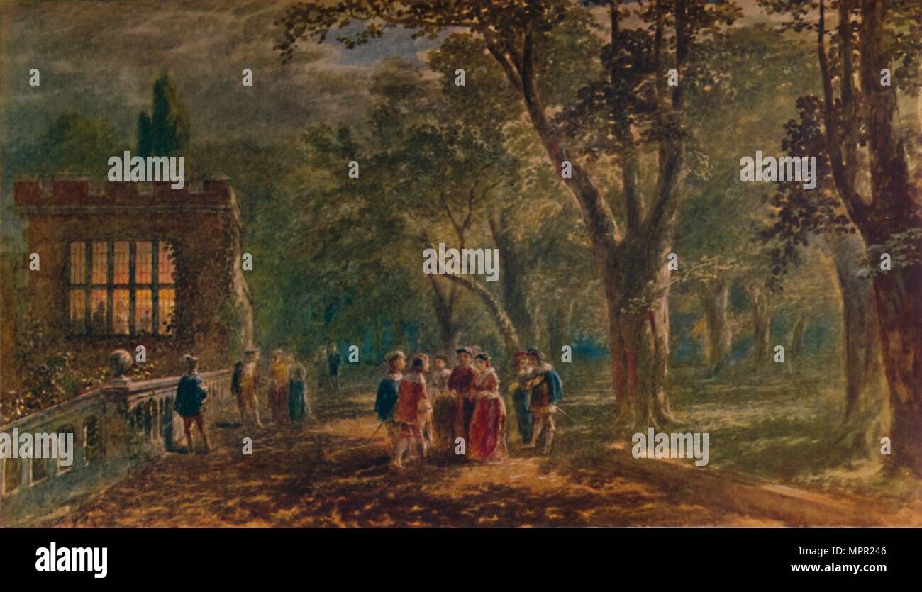 'A Summer Night: the Terrace, Haddon Hall', 1875, (1935). Artist ...