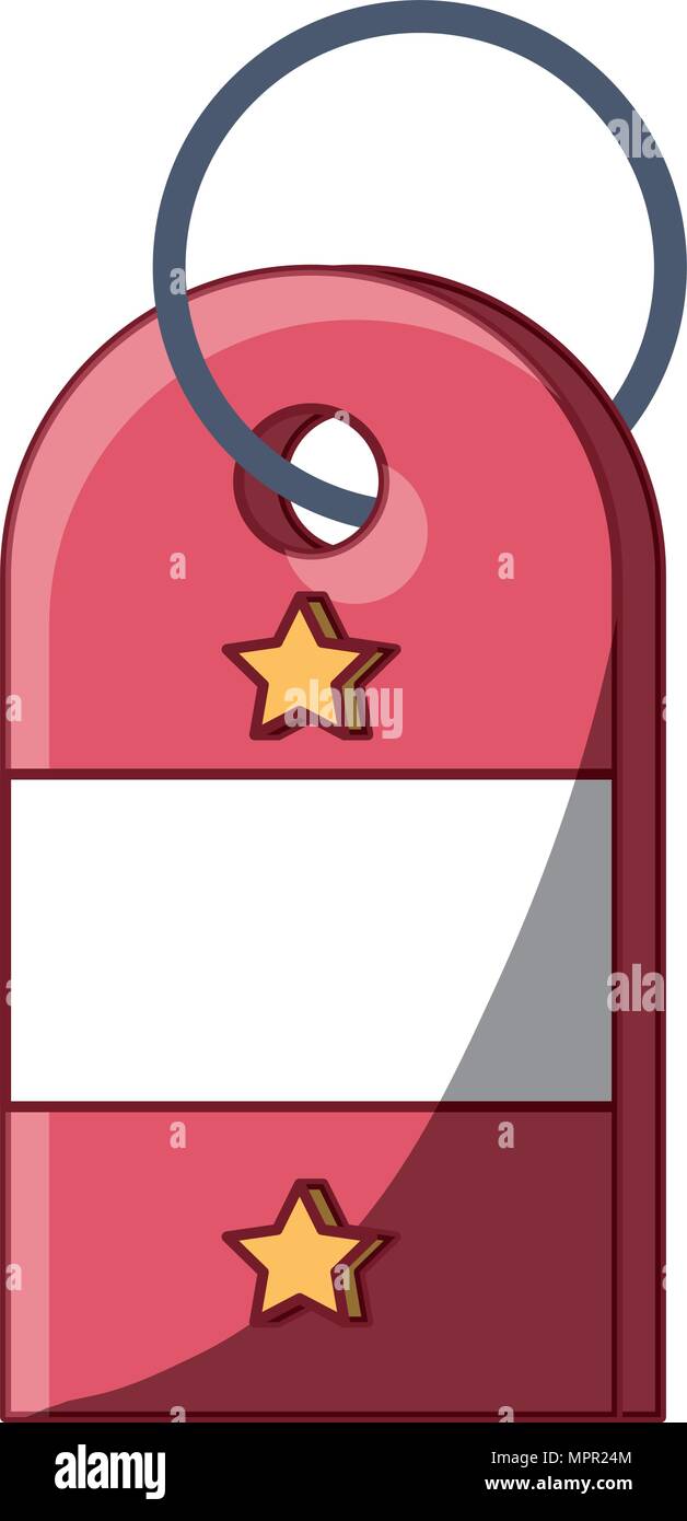 tag with decorative stars over white background, vector illustration ...