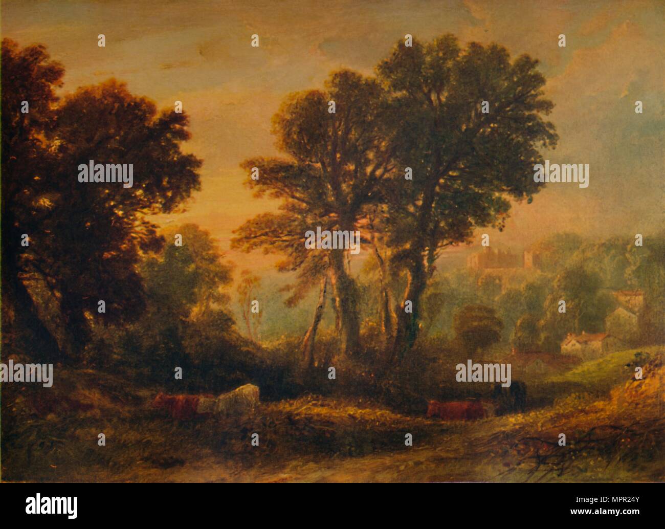 'Dunster Castle: Sunset', c1850, (1935). Artist: Anthony Vandyke Copley ...