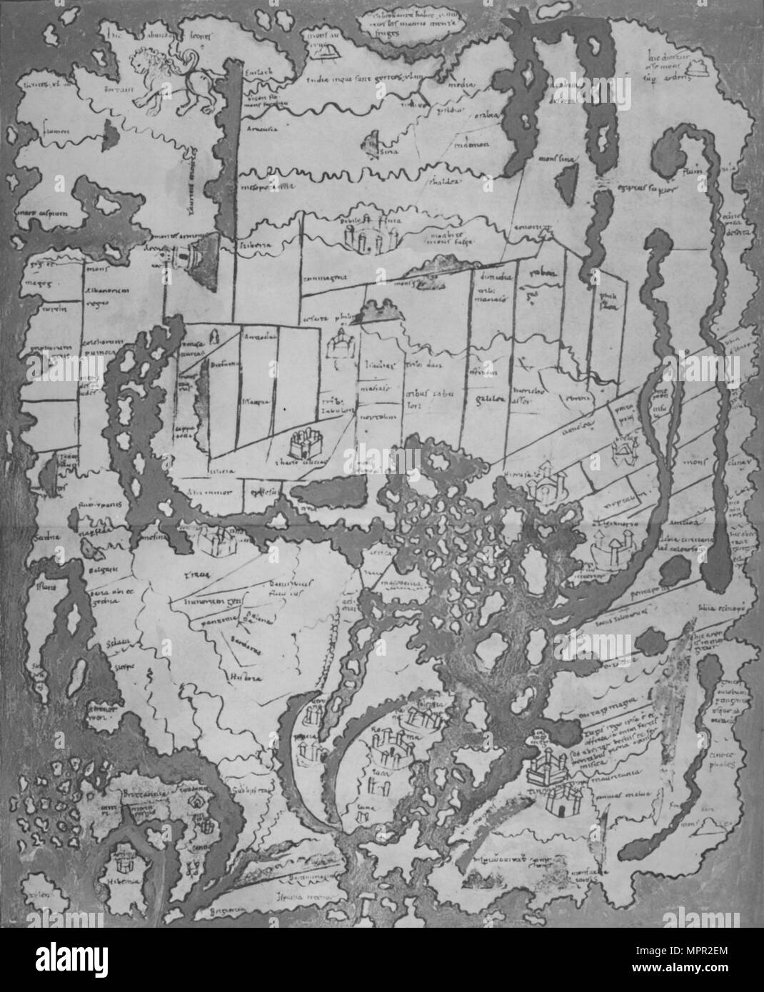 Anglo saxon map cotton map hi-res stock photography and images - Alamy