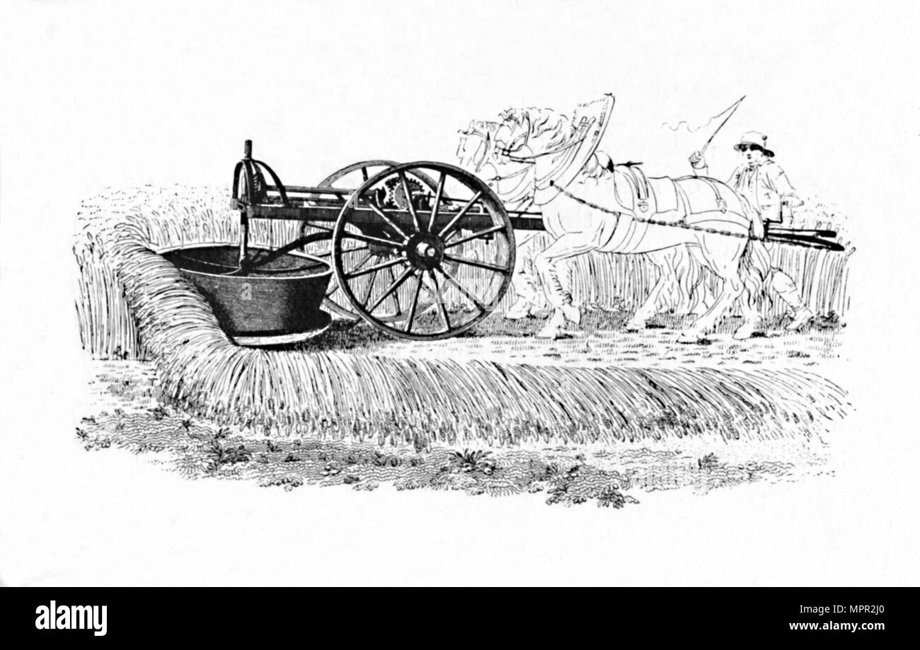 'Reaping Machine Invented by James Smith of Deanston', 1816, (1904 ...