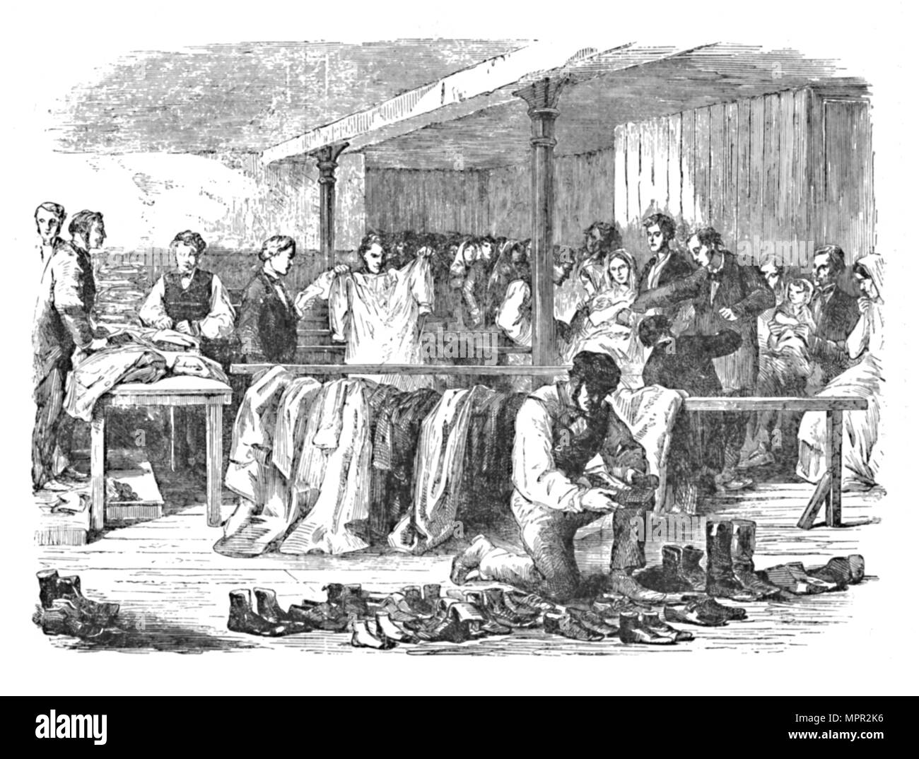 'The Cotton Famine: Distribution of Clothes to Operatives, Manchester ...