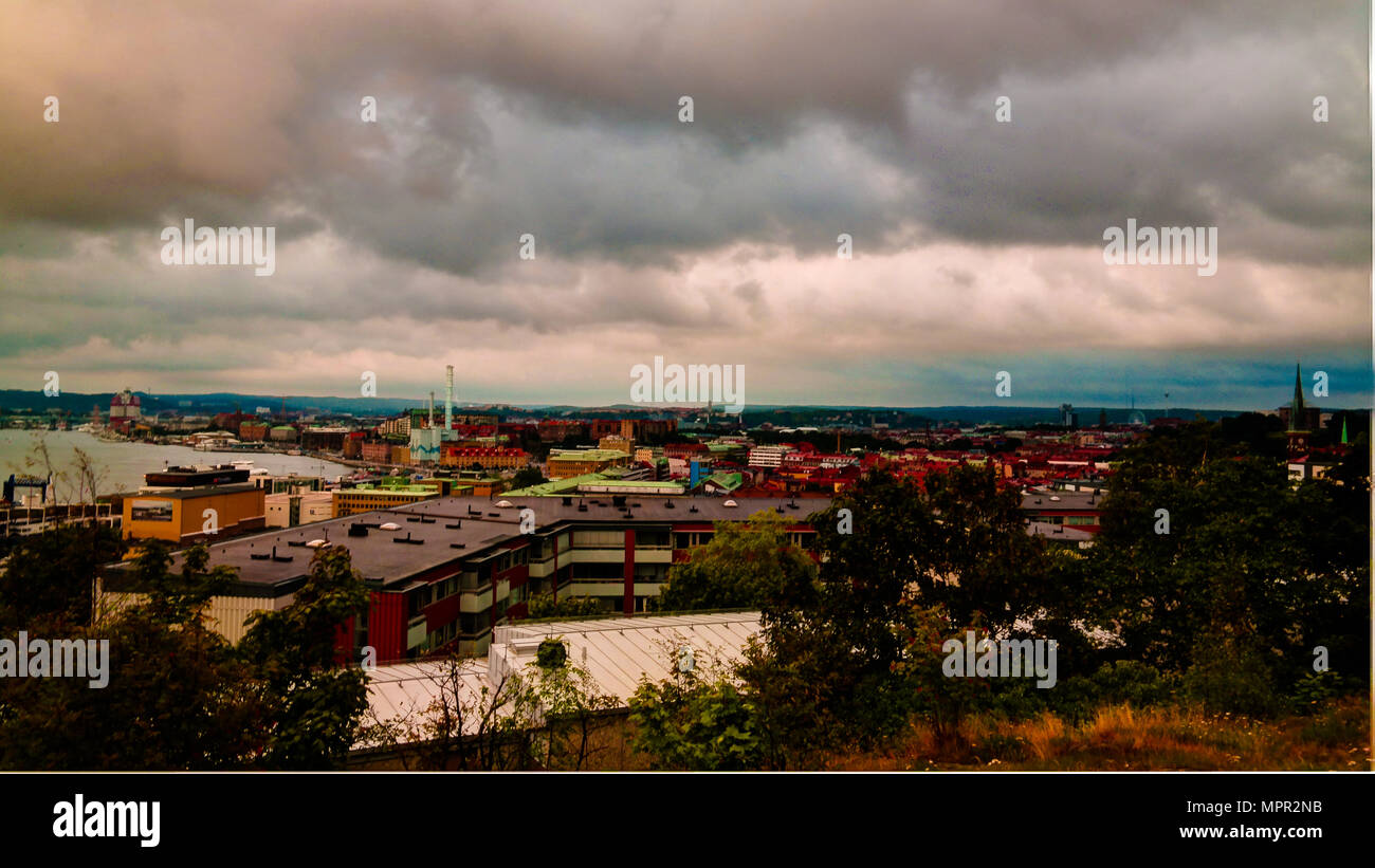 Aerial view of the city cityscape of gothenburg goteborg goteborg hi ...