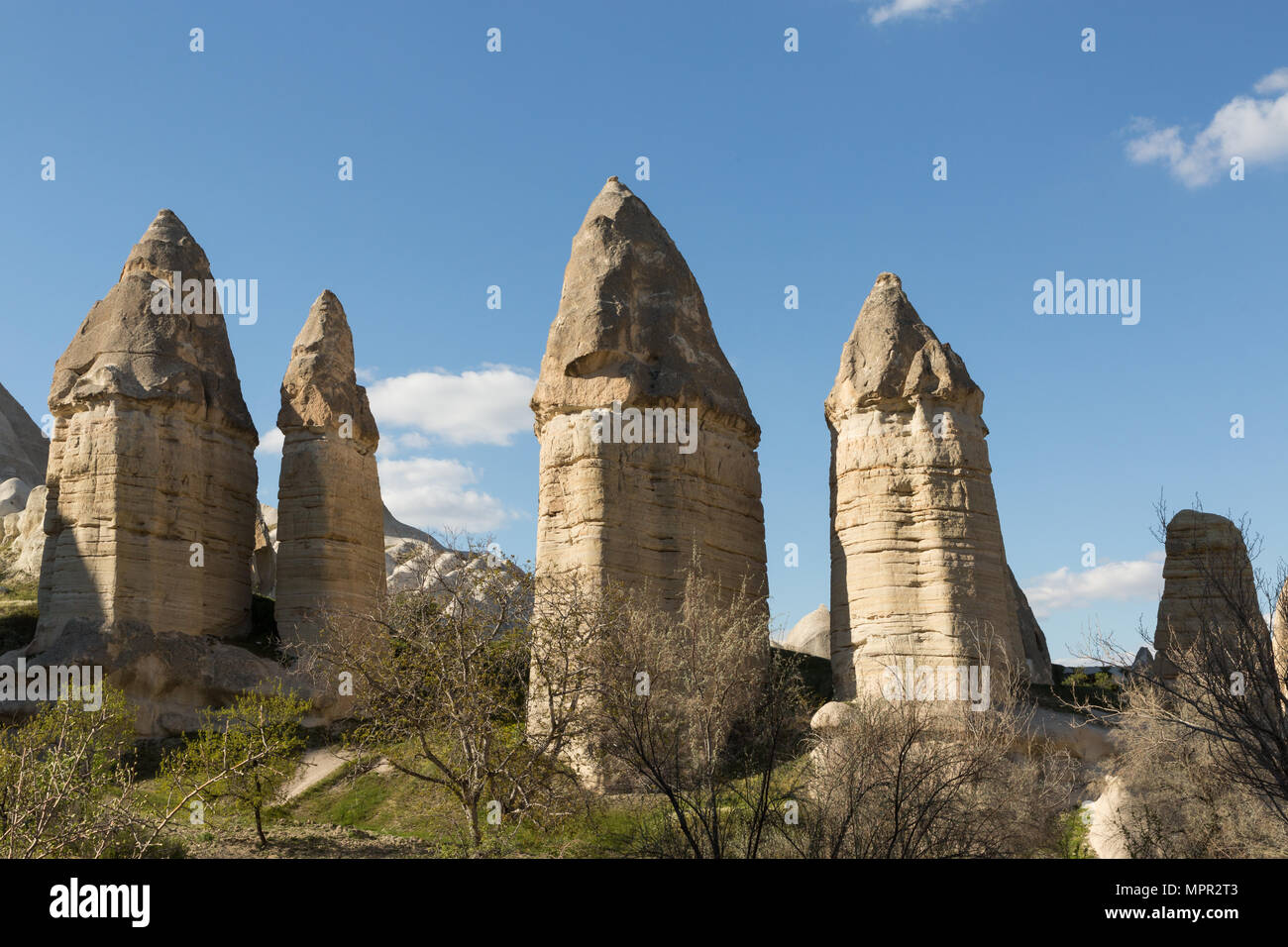the carved fairy chimneys of cappadocia Stock Photo - Alamy