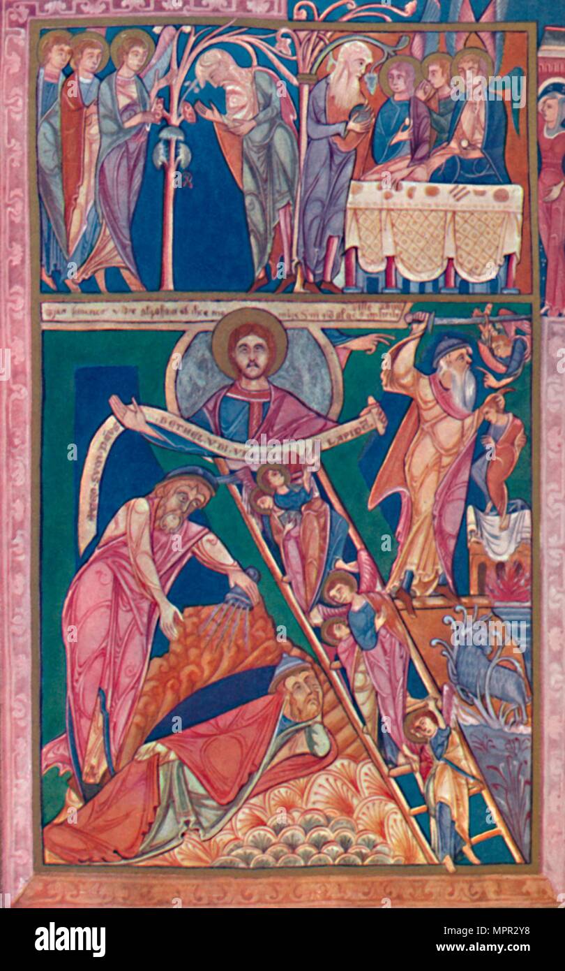 'MS. Illumination Showing the Vision of Jacob', 12th century, (1902 ...