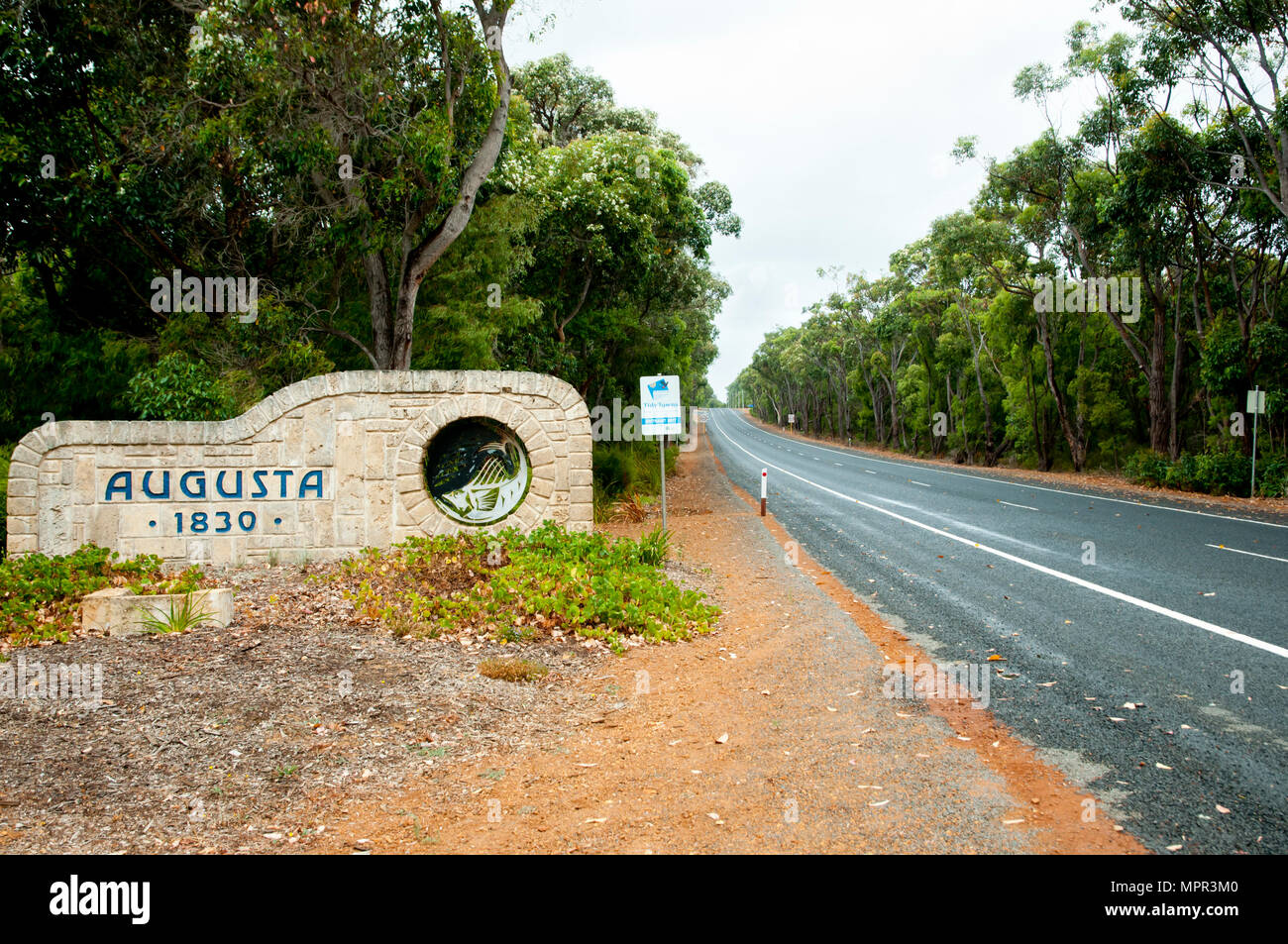 Augusta Town Sign - Western Australia Stock Photo - Alamy